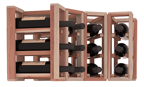 Living Series 4 Column Corner Countertop Wine Cellar Rack | Wine Racks ...