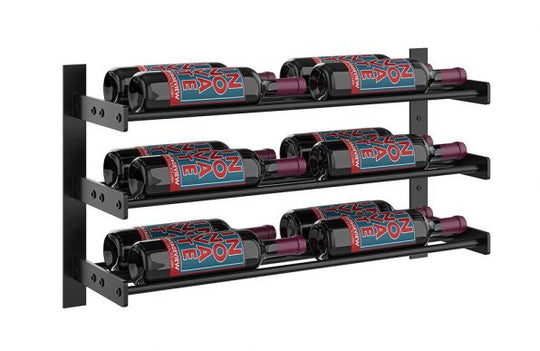 VintageView 3 Row, 2 Column Wine Wall | 15" Metal Wine Wall Racks ...